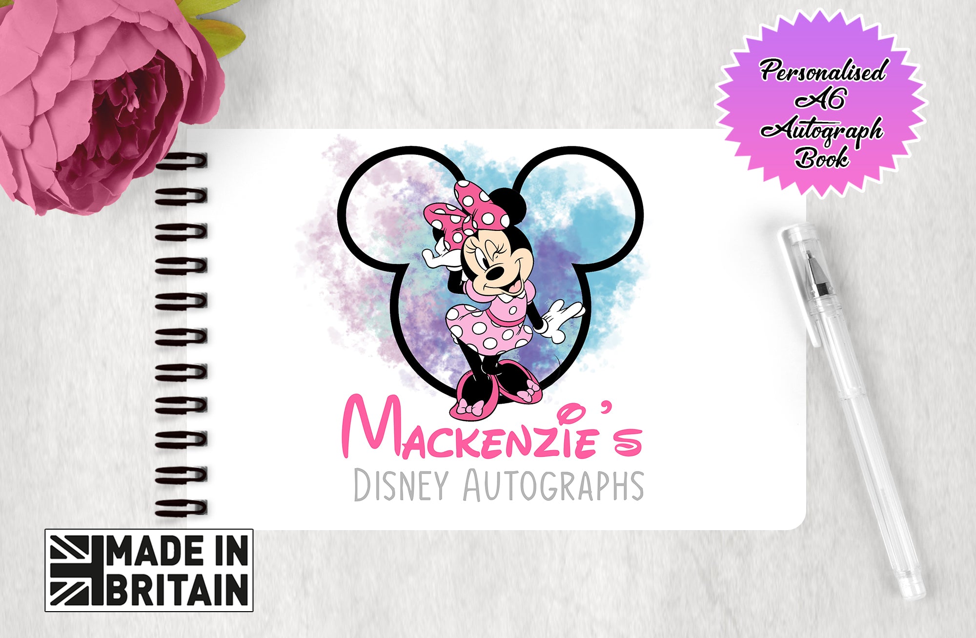 Personalised Disney Autograph Book - Minnie Mouse Edition Autograph Bo ...